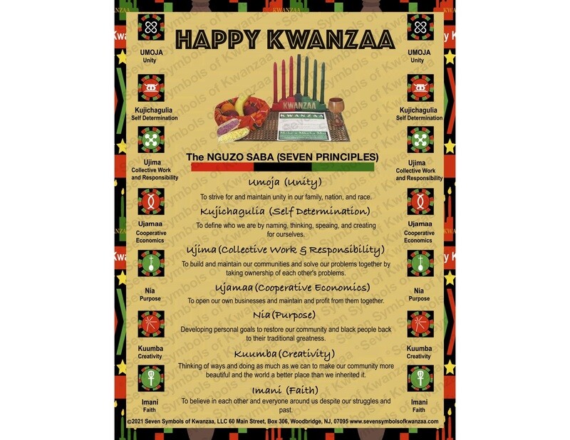 Kwanzaa Posters- Kwanzaa Nguzo Saba Posters