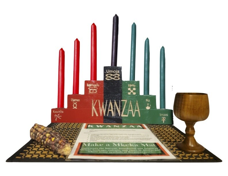 RBG Kwanzaa Celebration Set – Engraved with Seven Symbols