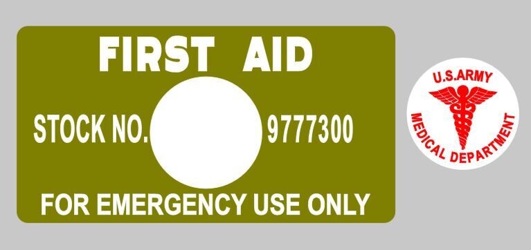 Small First aid tin stencil