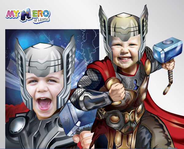Thor invitations, Thor photo invitation, Thor birthday party, Thor template