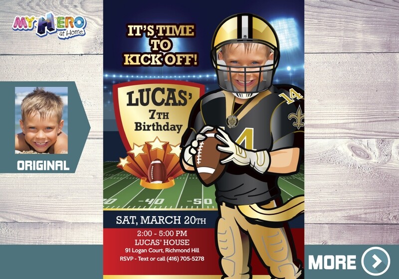 New Orleans Saints Invitation, Saints theme party