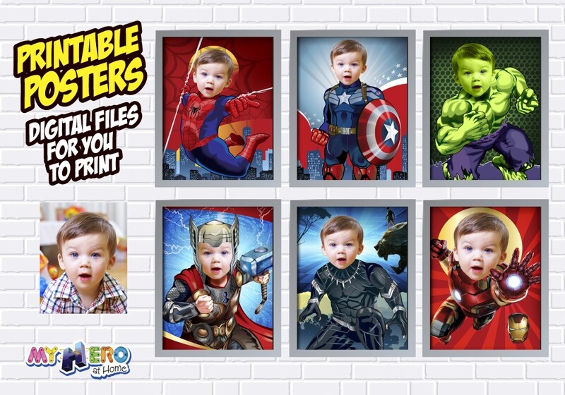Baby Avengers Posters. Avengers Nursery Decoration.