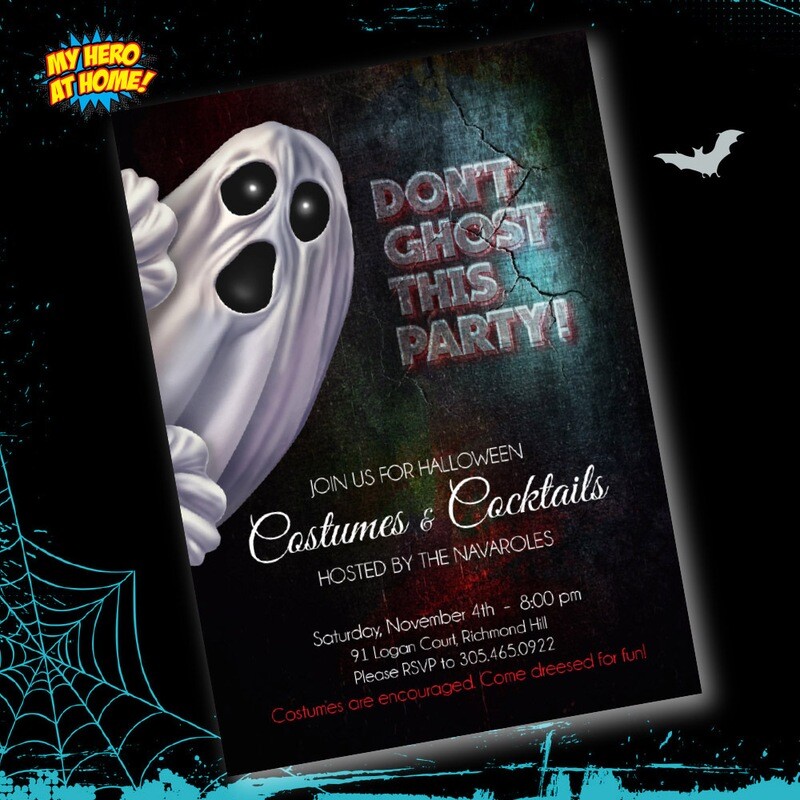 Dont ghost this party Halloween Invitation, halloween adult invitation