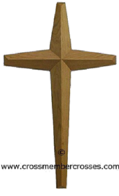 Single Layer Tapered Beveled Christian Wooden Crosses