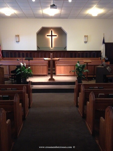 Single Layer Beveled Christian Pulpit Crosses