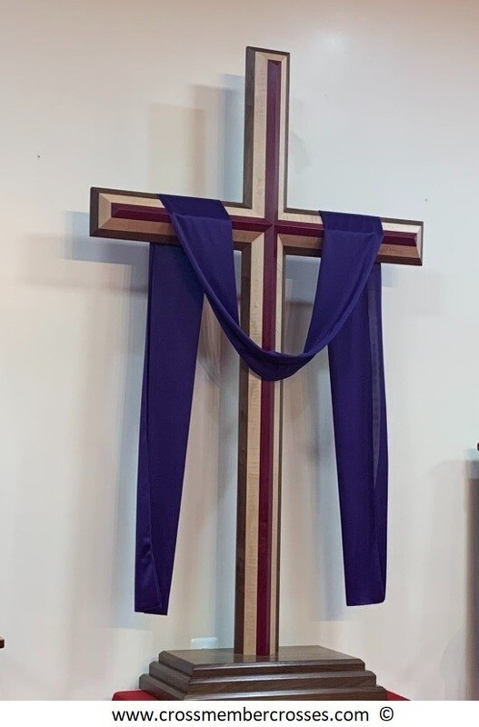Three Layer Beveled Christian Floor Crosses