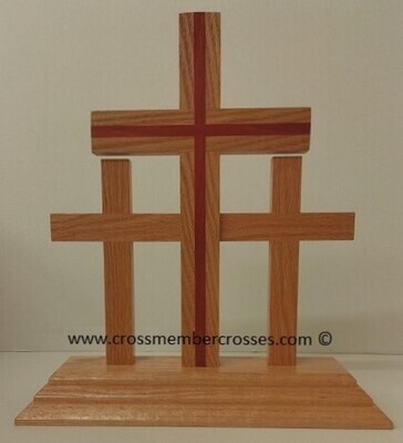 Wooden Table Crosses - 8" up to 24" - www.crossmembercrosses.com
