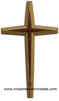 Two Layer Tapered Beveled Wooden Crosses