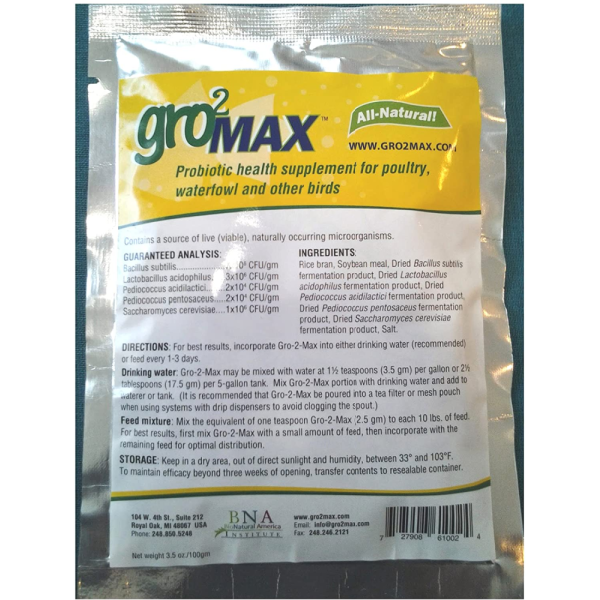 Gro 2 Max Probiotic - Meyer Hatchery