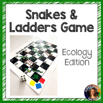 Ecology Review Game Snakes and Ladders - Store - Science Lessons That Rock