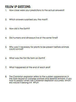Geologic Timeline Predictions - Store - Science Lessons That Rock