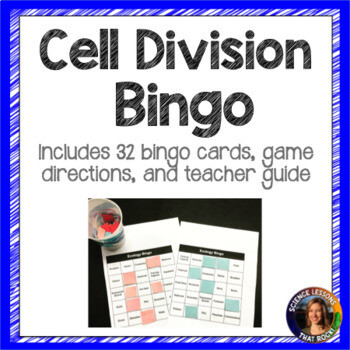 Cell Division Bingo Vocabulary Review Game - Store - Science Lessons ...
