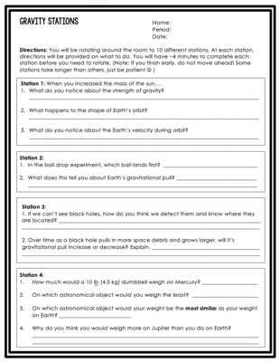 Gravity stations - Store - Science Lessons That Rock