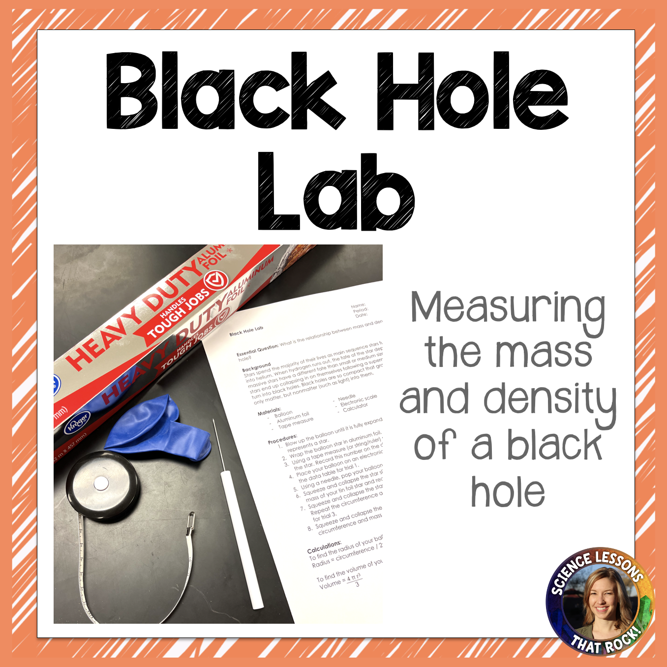 Black Hole Density Lab - Store - Science Lessons That Rock