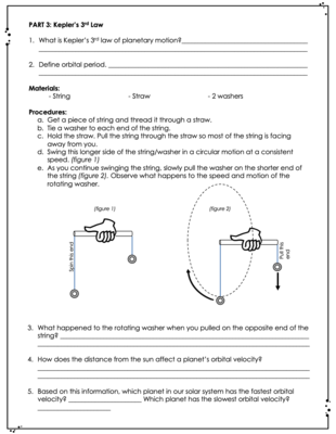 Kepler's Laws of Planetary Motion Activity - Store - Science Lessons ...