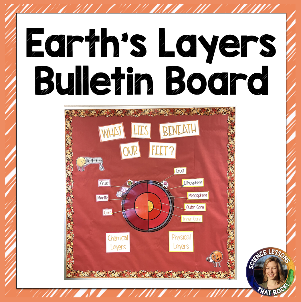 Layers of the Earth Bulletin Board - Store - Science Lessons That Rock