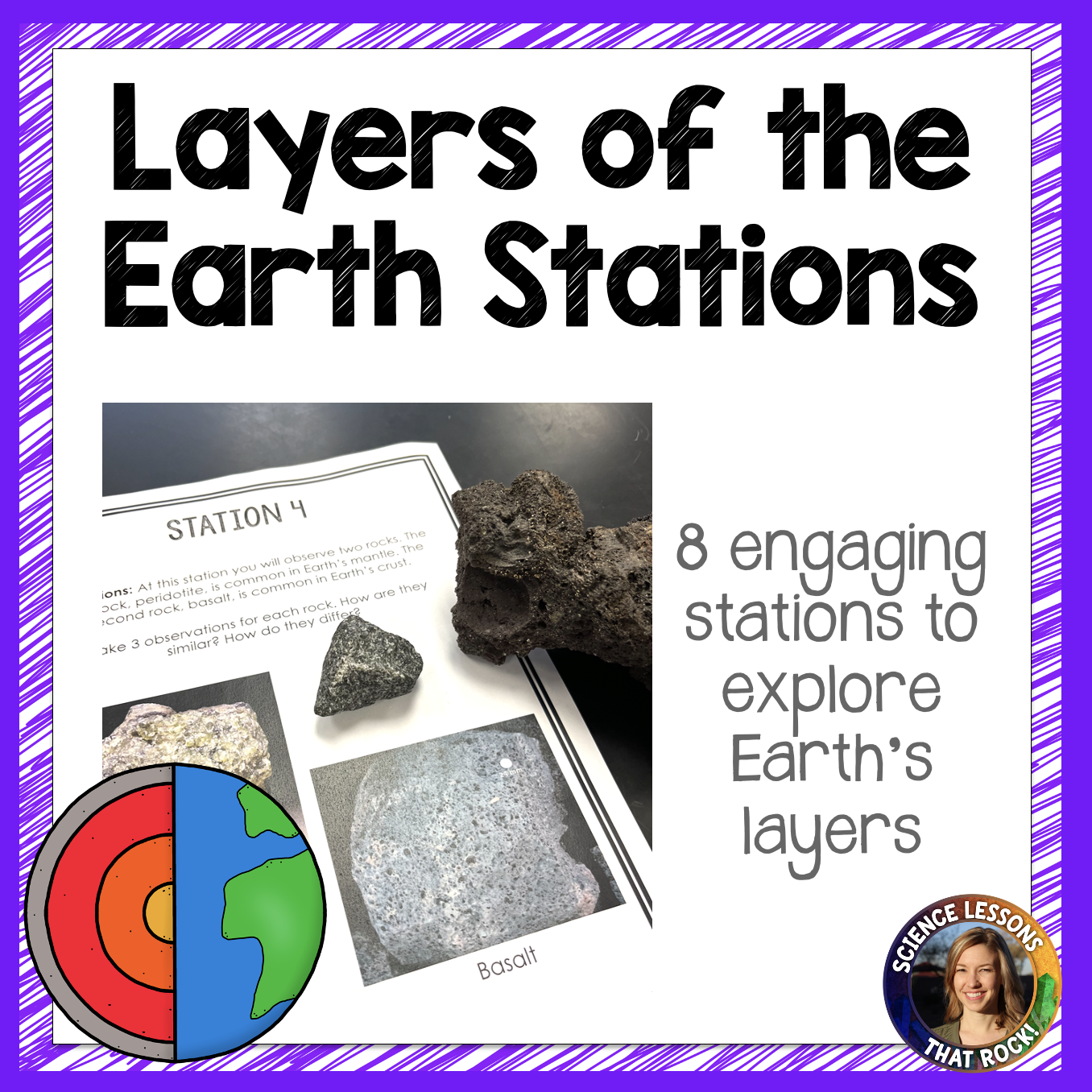 Layers of the Earth Stations - Store - Science Lessons That Rock
