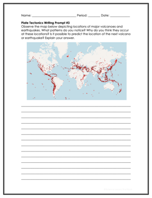 Plate Tectonics Writing Prompts - Store - Science Lessons That Rock
