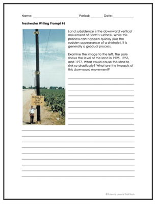 Freshwater Writing Prompts - Store - Science Lessons That Rock