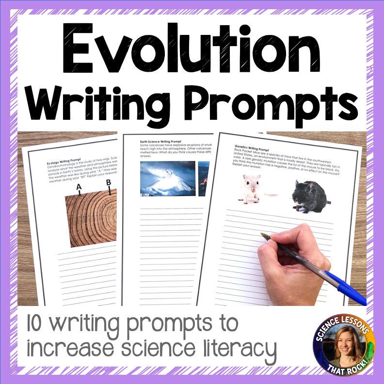 Evolution Writing Prompts - Store - Science Lessons That Rock