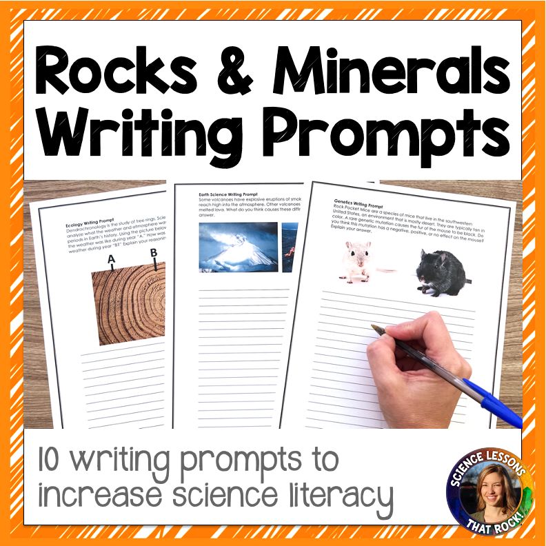 Rocks and Minerals Writing Prompts - Store - Science Lessons That Rock
