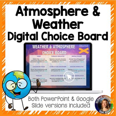 Atmosphere and Weather Digital Choice Board - Store - Science Lessons ...