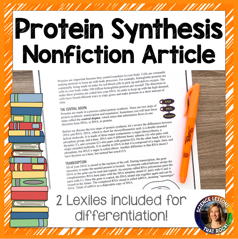 DNA and Protein Synthesis Lessons - Store - Science Lessons That Rock