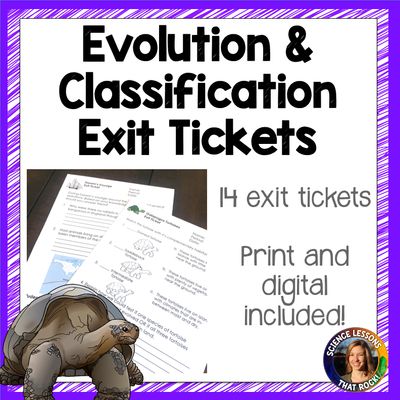 Evolution and Classification Exit Tickets - Store - Science Lessons ...