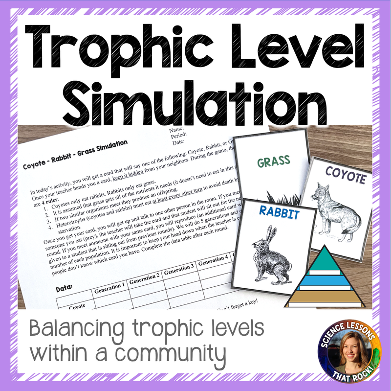 Trophic Level Simulation Activity - Store - Science Lessons That Rock