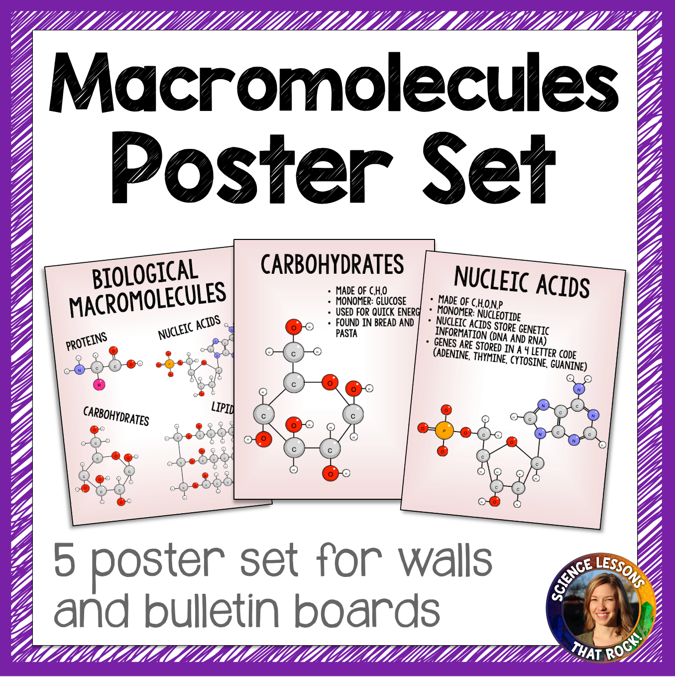 Macromolecules Poster Pack - Store - Science Lessons That Rock