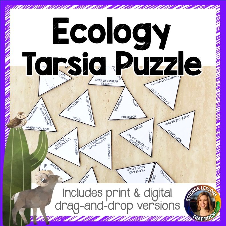 Ecology Tarsia Puzzle - Store - Science Lessons That Rock