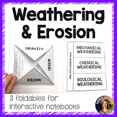 Weathering and Erosion Foldables - Store - Science Lessons That Rock