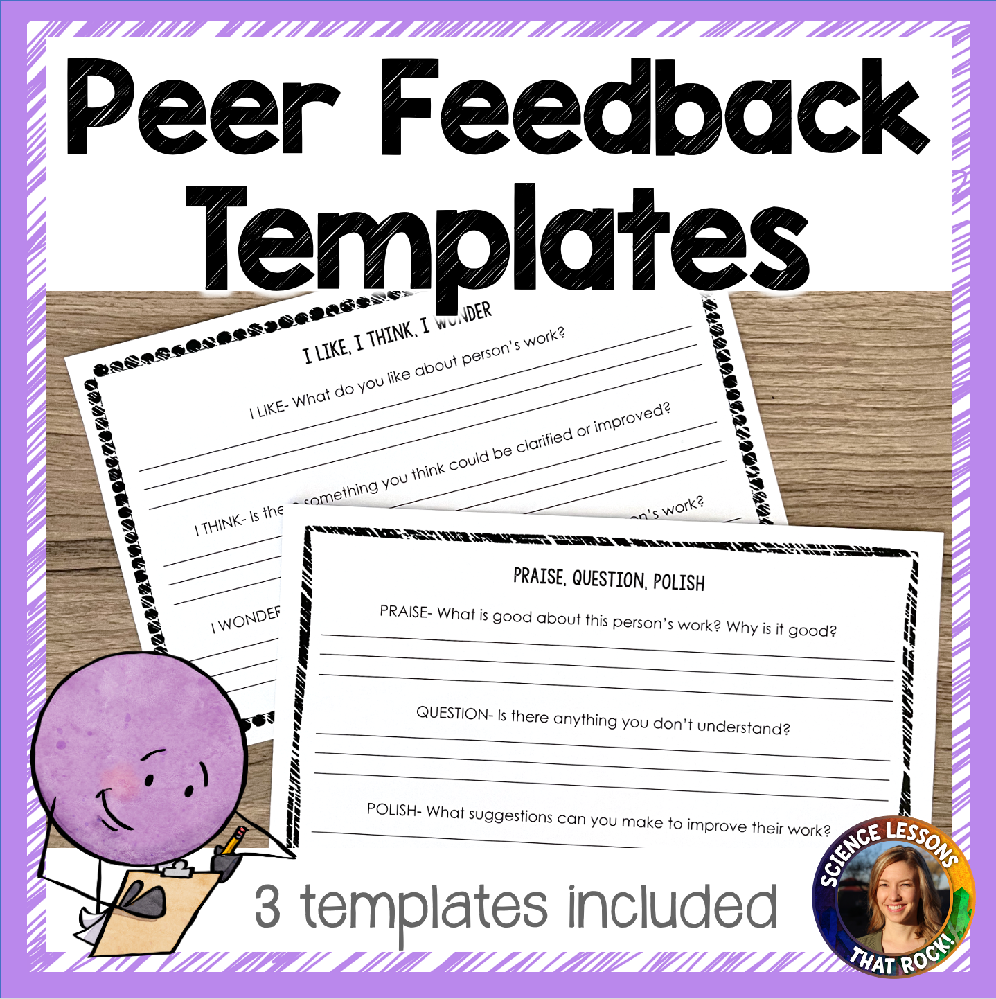 Peer Feedback Form - Store - Science Lessons That Rock