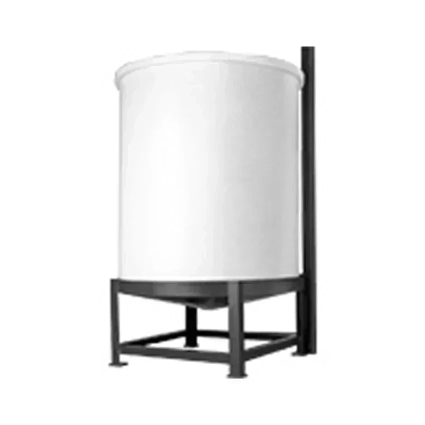 Chemtainer Cylindrical Cone Bottom Tank Polyethylene Open Top Reservoir ...
