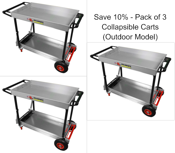 Collapsible Cart (Outdoor Model) (Pack of 3) (Save 10%) - Store ...