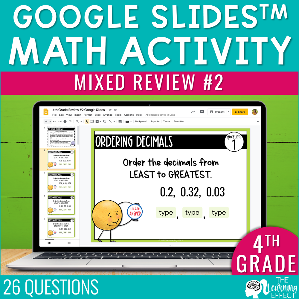 4th Grade Math Review 2 Google Slides End Of Year