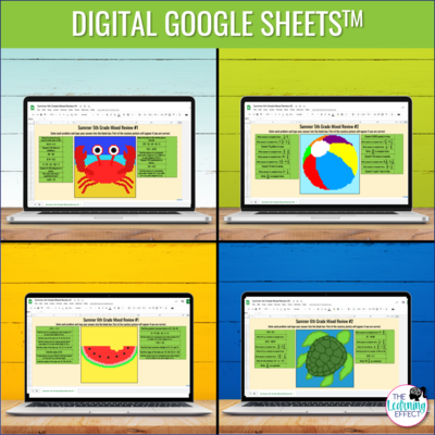 Summer Math Mystery Pictures and Pixel Art BUNDLE • Shop • The Learning ...