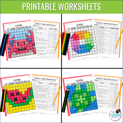 Summer Math Mystery Pictures and Pixel Art BUNDLE • Shop • The Learning ...