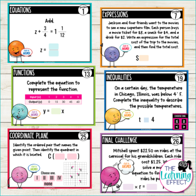 6th Grade Math Review #1-3 Google Slides BUNDLE
