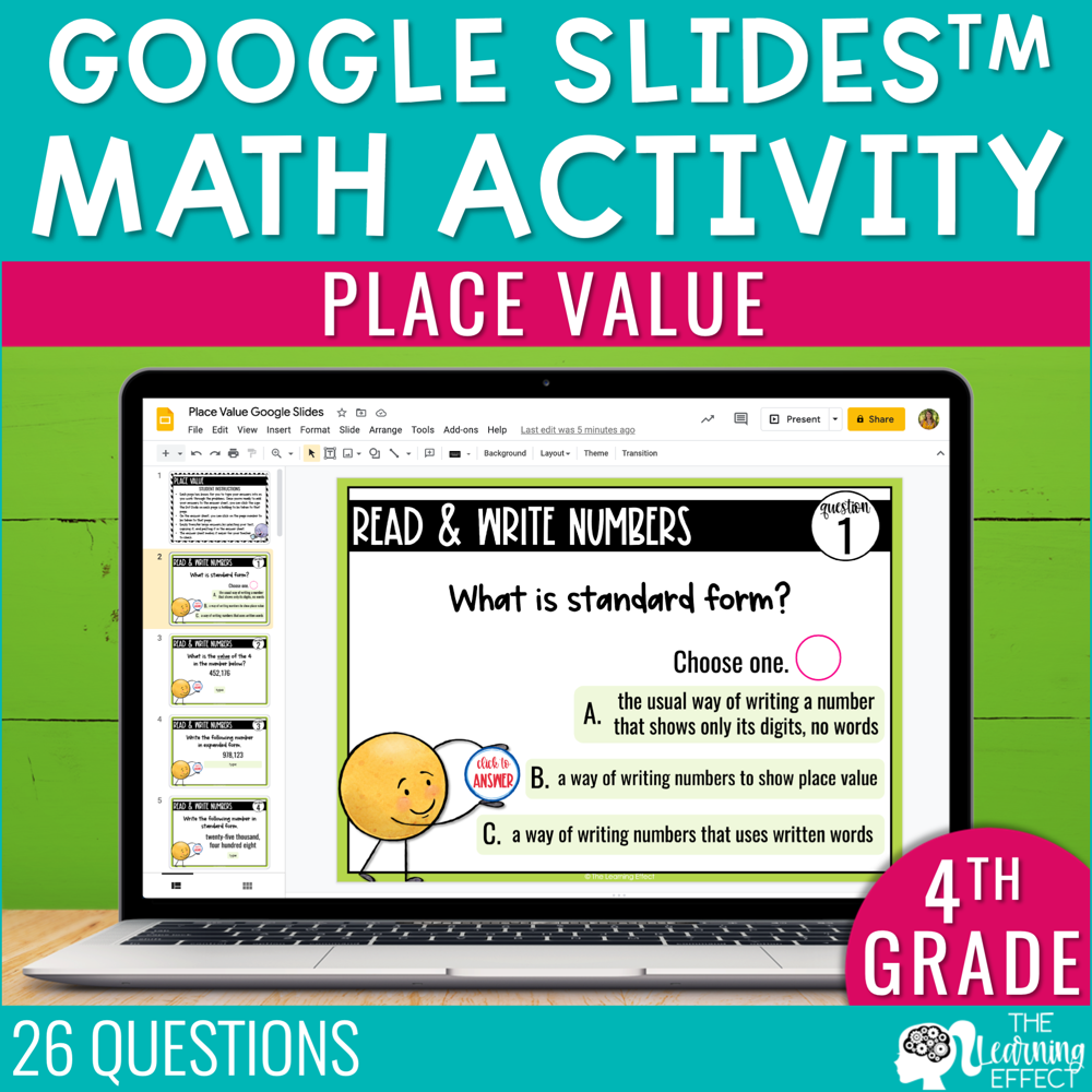 Place Value Google Slides | 4th Grade Digital Math