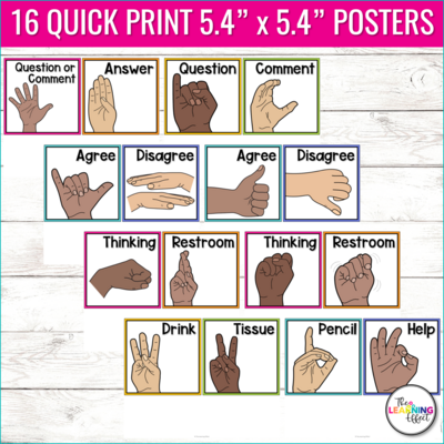 Hand Signals Editable | Classroom Behavior Management Posters • Shop ...