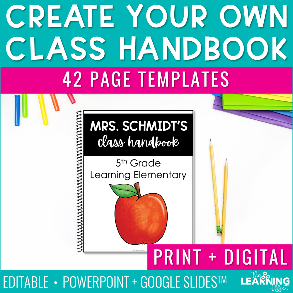 Editable Classroom Parent Handbook Templates | Printable and Digital ...