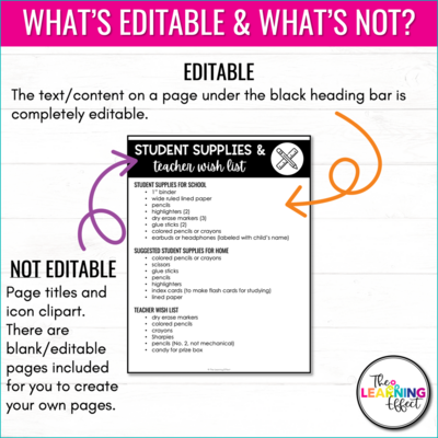 Editable Classroom Parent Handbook Templates | Printable and Digital ...