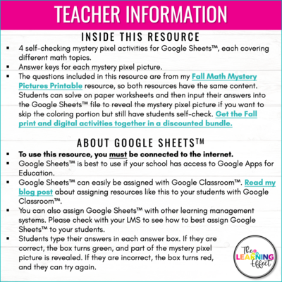 Fall Math Activities Digital Pixel Art | Decimals Multiplication Division