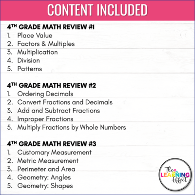4th Grade Math Spiral Review #1-3 Game Shows | End of Year Test Prep ...