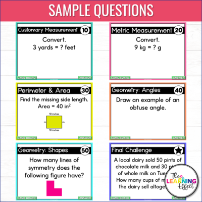 4th Grade Math Spiral Review #1-3 Game Shows | End of Year Test Prep ...