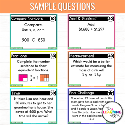 3rd Grade Math Spiral Review #1-3 Game Shows | End of Year Test Prep ...