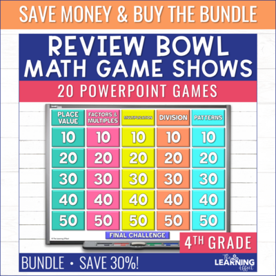 3rd Grade Math Spiral Review #1-3 Game Shows | End of Year Test Prep ...