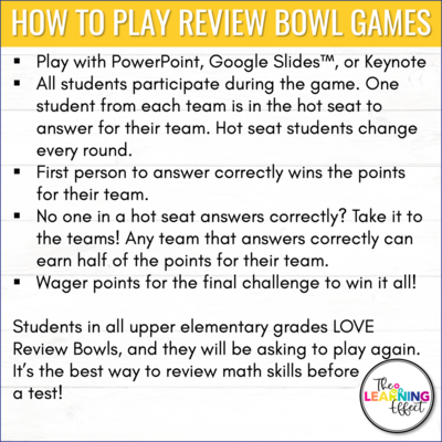 6th Grade Math Spiral Review #1-3 Game Shows | End of Year Test Prep ...