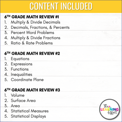 6th Grade Math Review #1-3 Game Shows | End of Year Test Prep ...